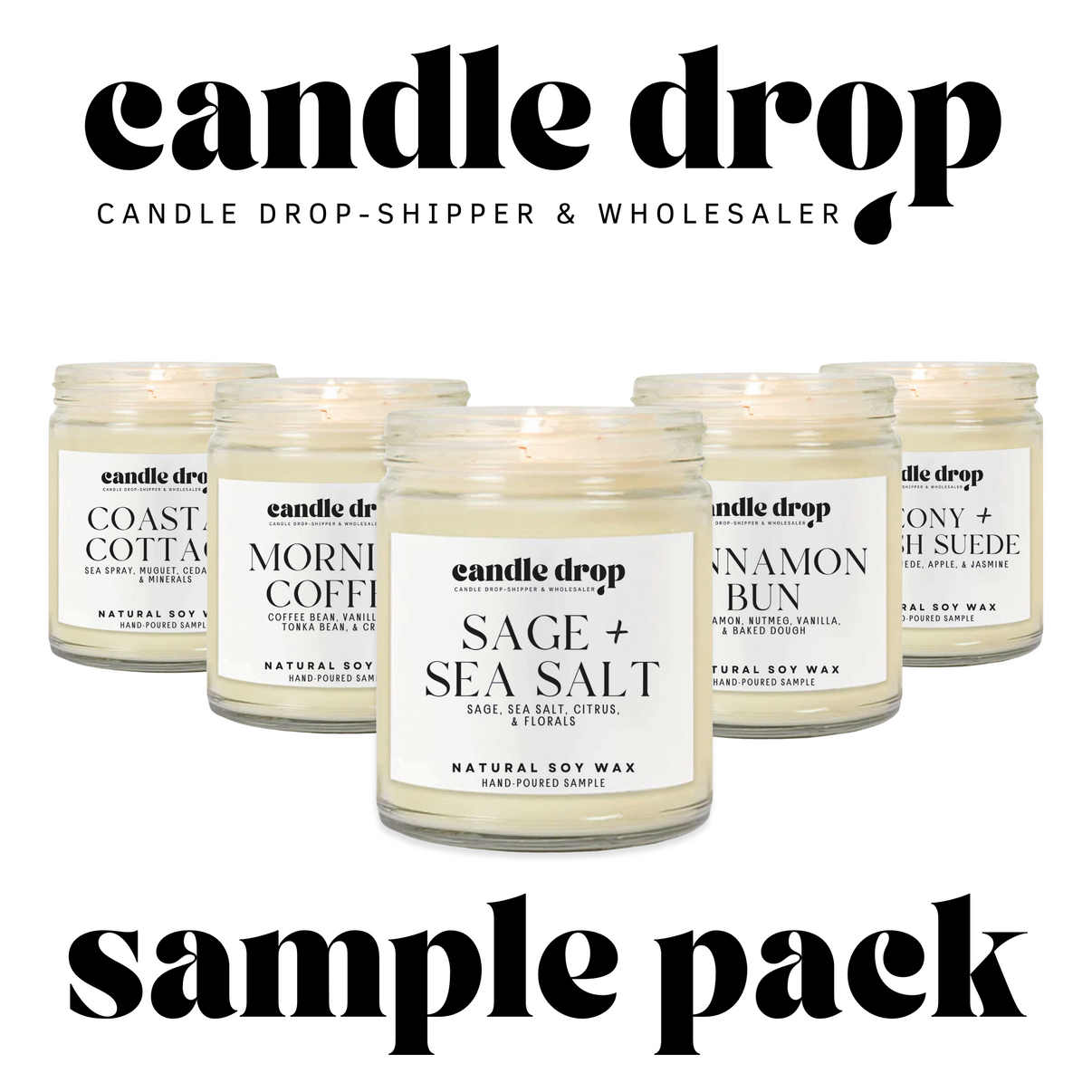 Sample Pack | Choose Your Samples | Clear Glass Jar | Hand-Poured | Na ...